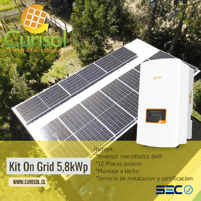 Kit On Grid 6,0kW - 5,8kWp Monofásico/ Instalado :: CURISOL